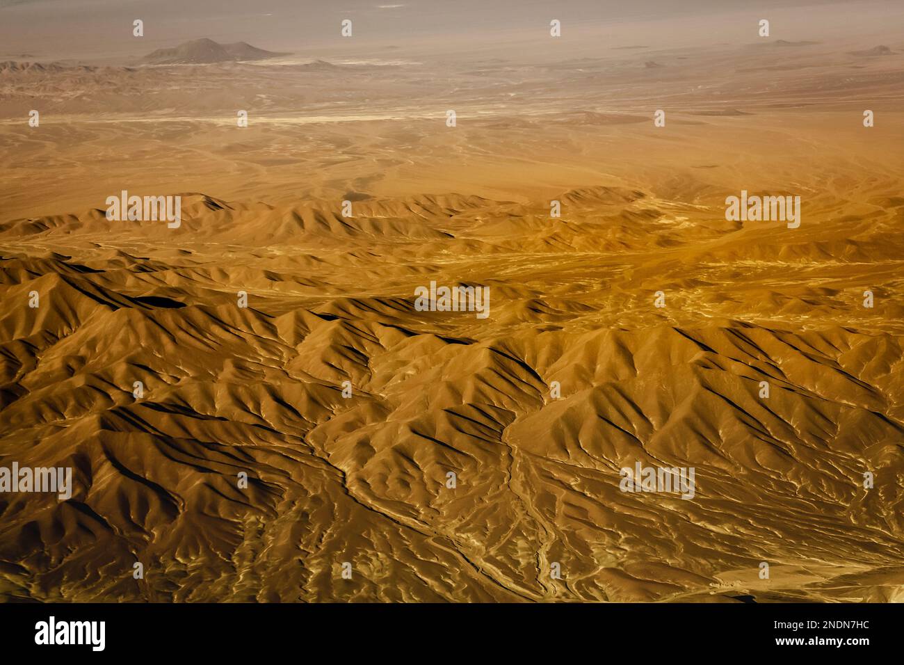Atacama Desert dramatic volcanic landscape at Sunset, Northern Chile ...
