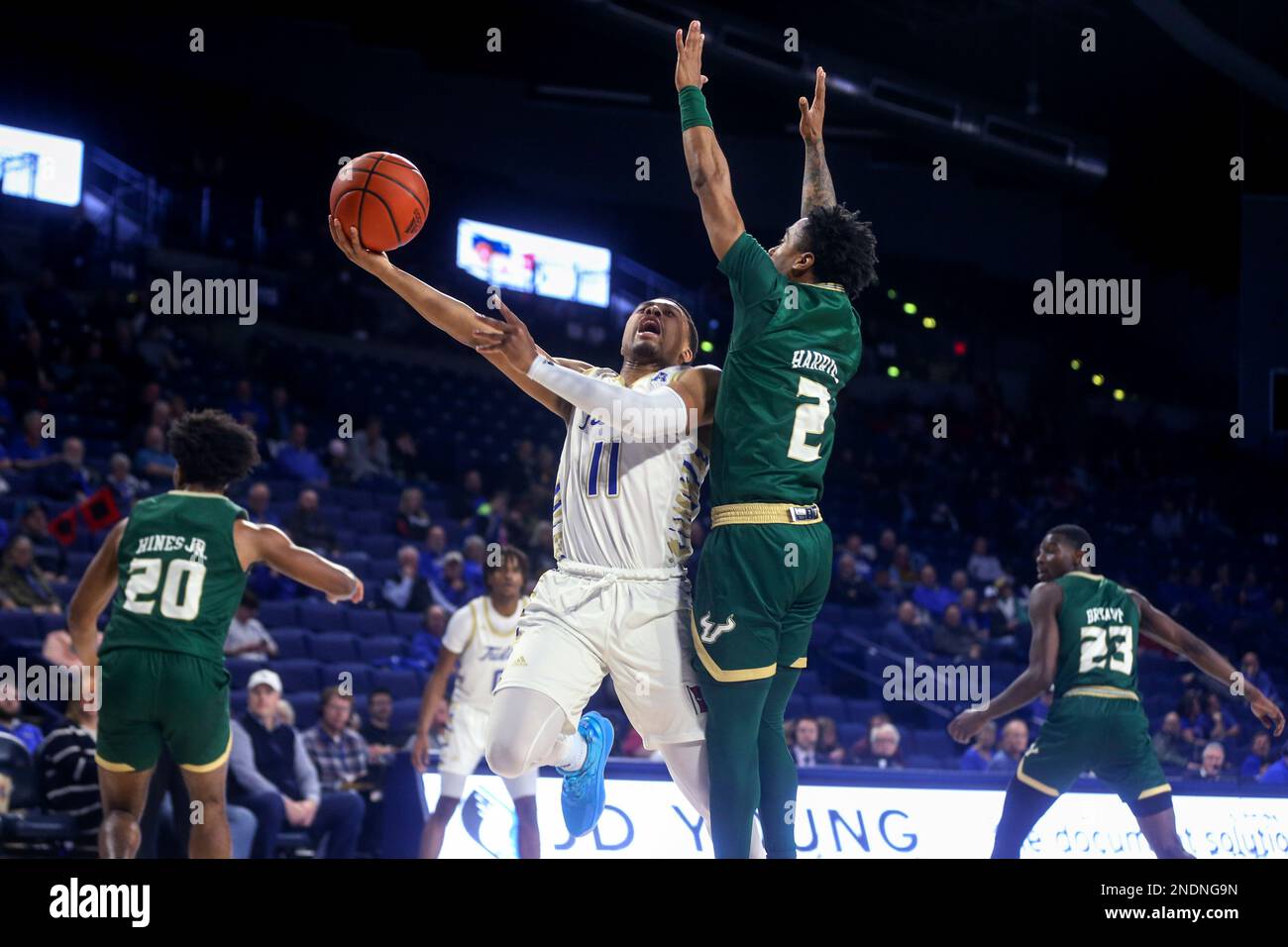 Tulsa guard Brandon Betson (11) goes up for a shot while South Florida ...