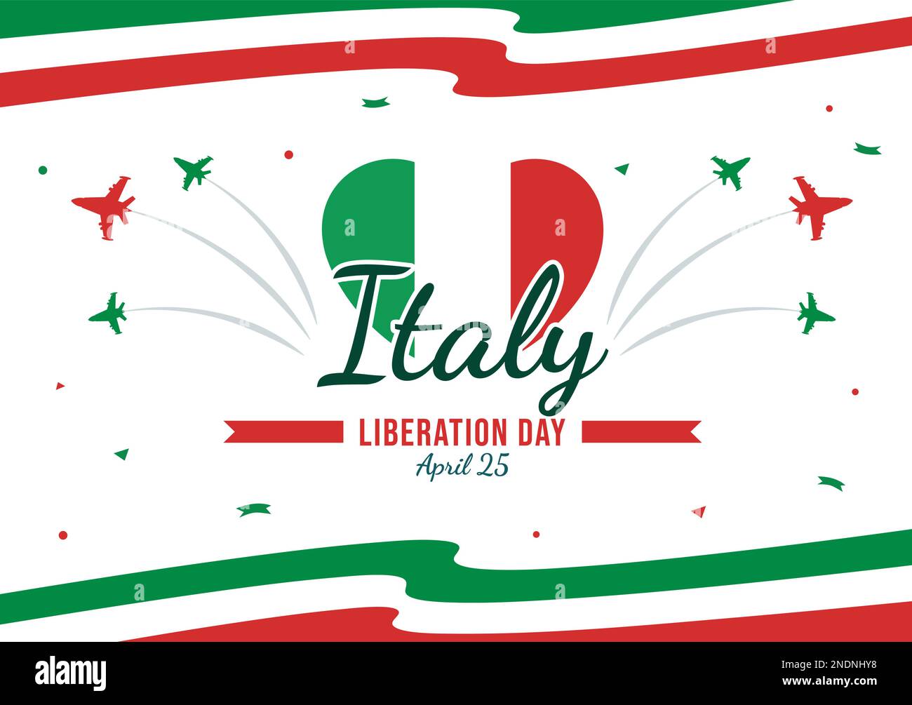 Italy Liberation Day Illustration with Holiday Celebrate on April 25 ...