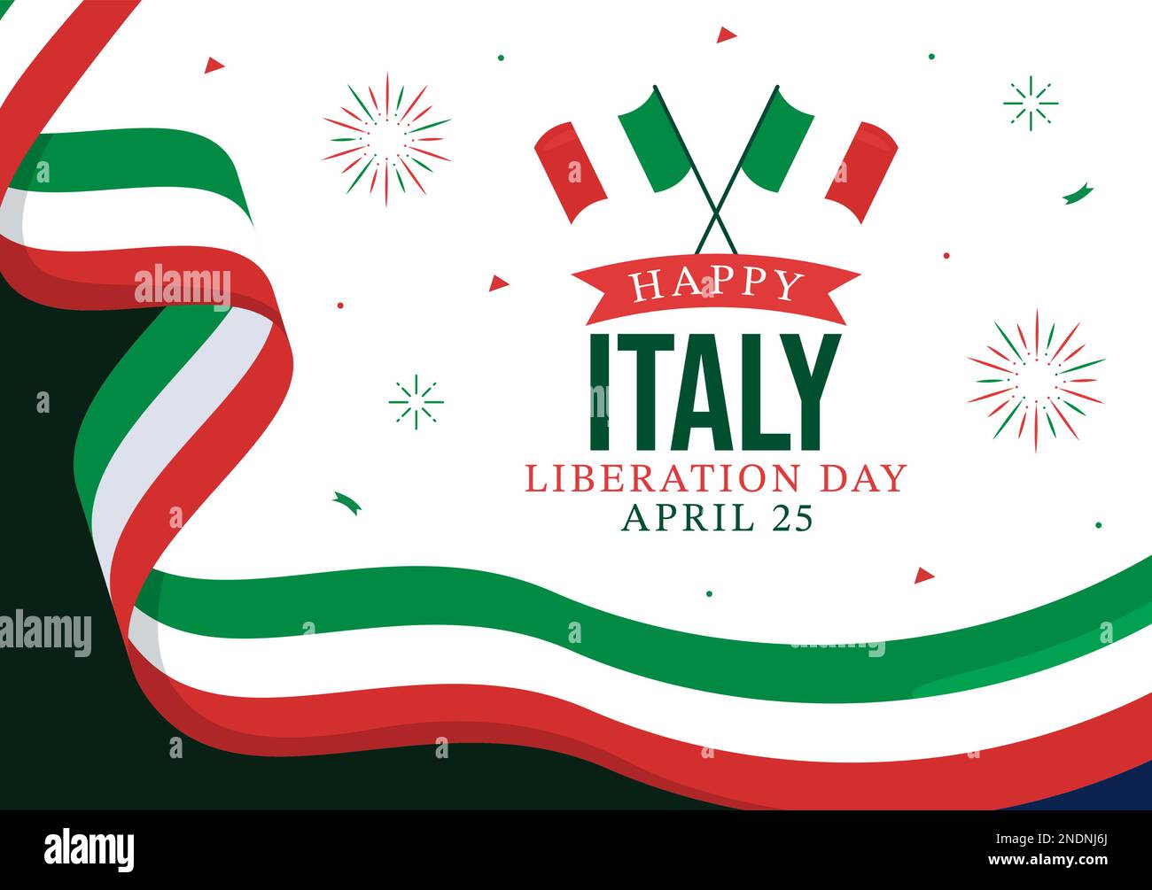 Italy Liberation Day Illustration with Holiday Celebrate on April 25 ...