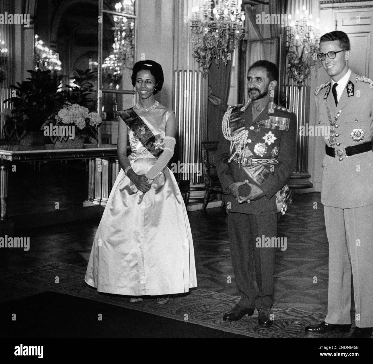Emperor Haile Selassie of Ethiopia and his daughter, Princess Aida ...