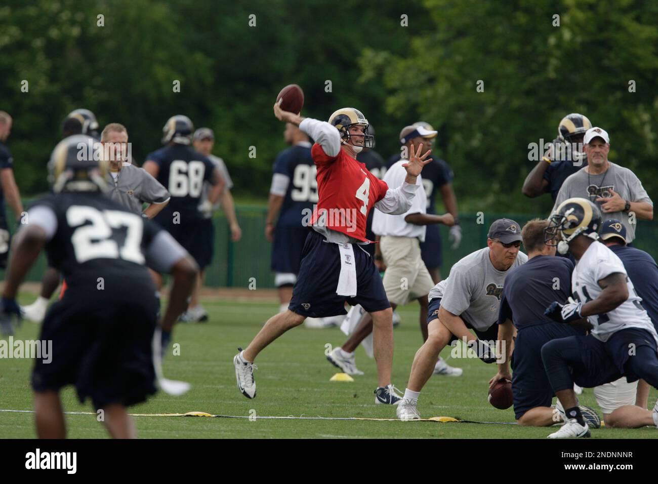 St. Louis Rams quarterback A.J. Feeley throws during NFL football ...