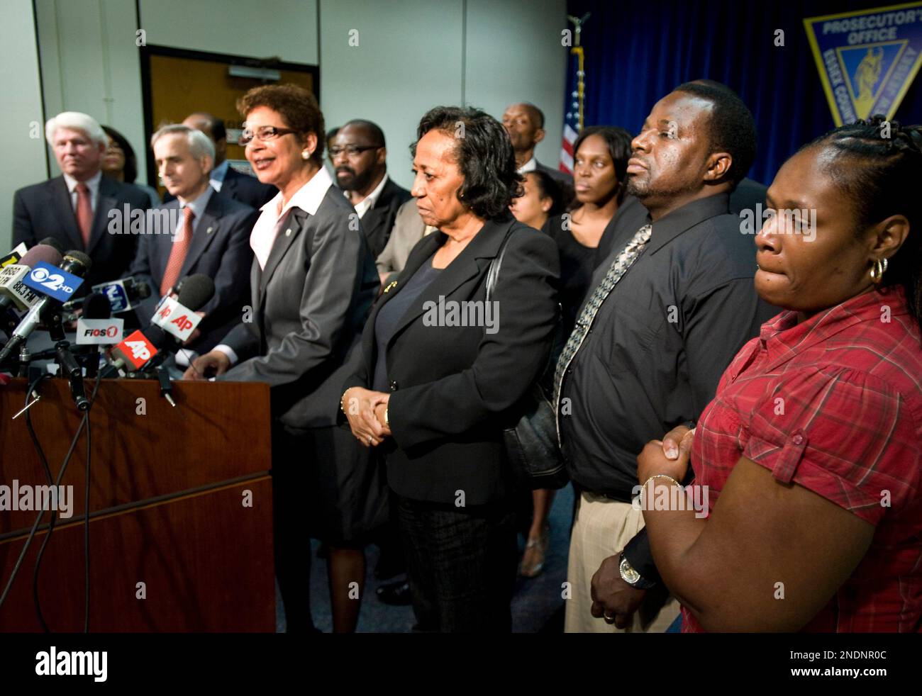 New Jersey Attorney General Paula T. Dow speaks to the media as family ...