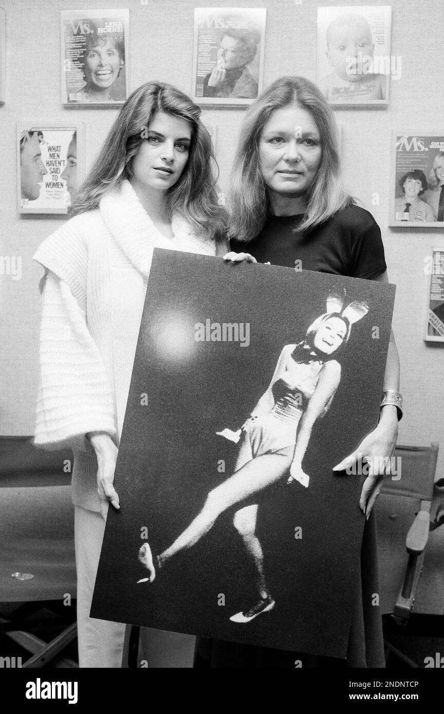 Gloria Steinem, right, with actress Kirstie Alley who will be playing ...
