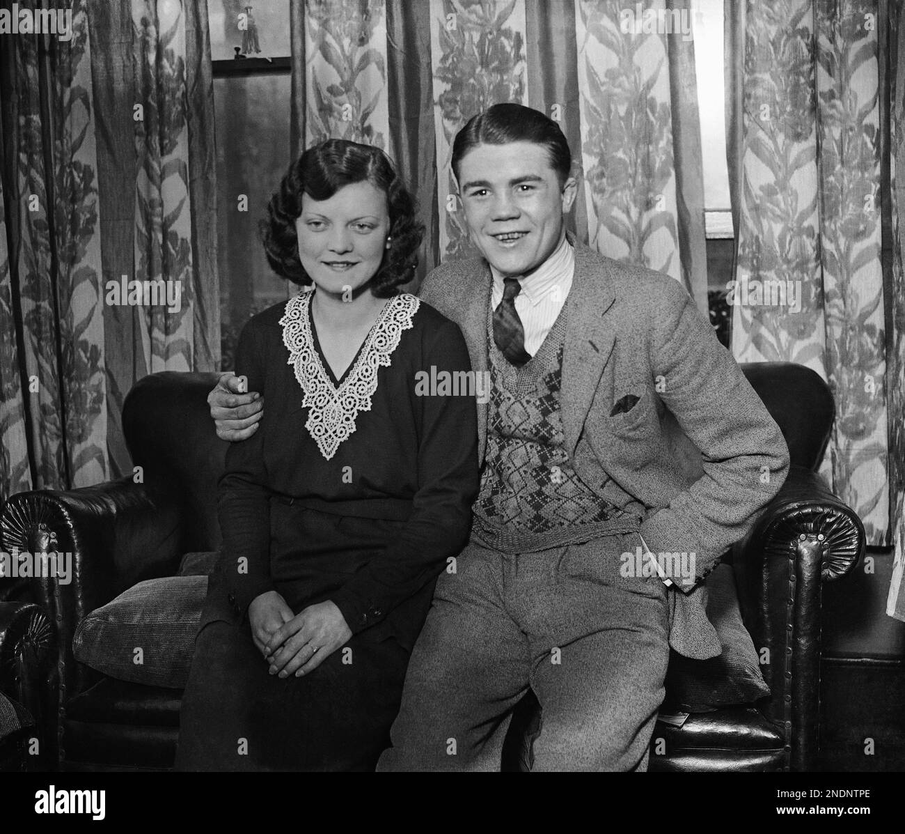 British boxer Teddy Baldock and his fiancee Maisie Mccrae, photographed ...