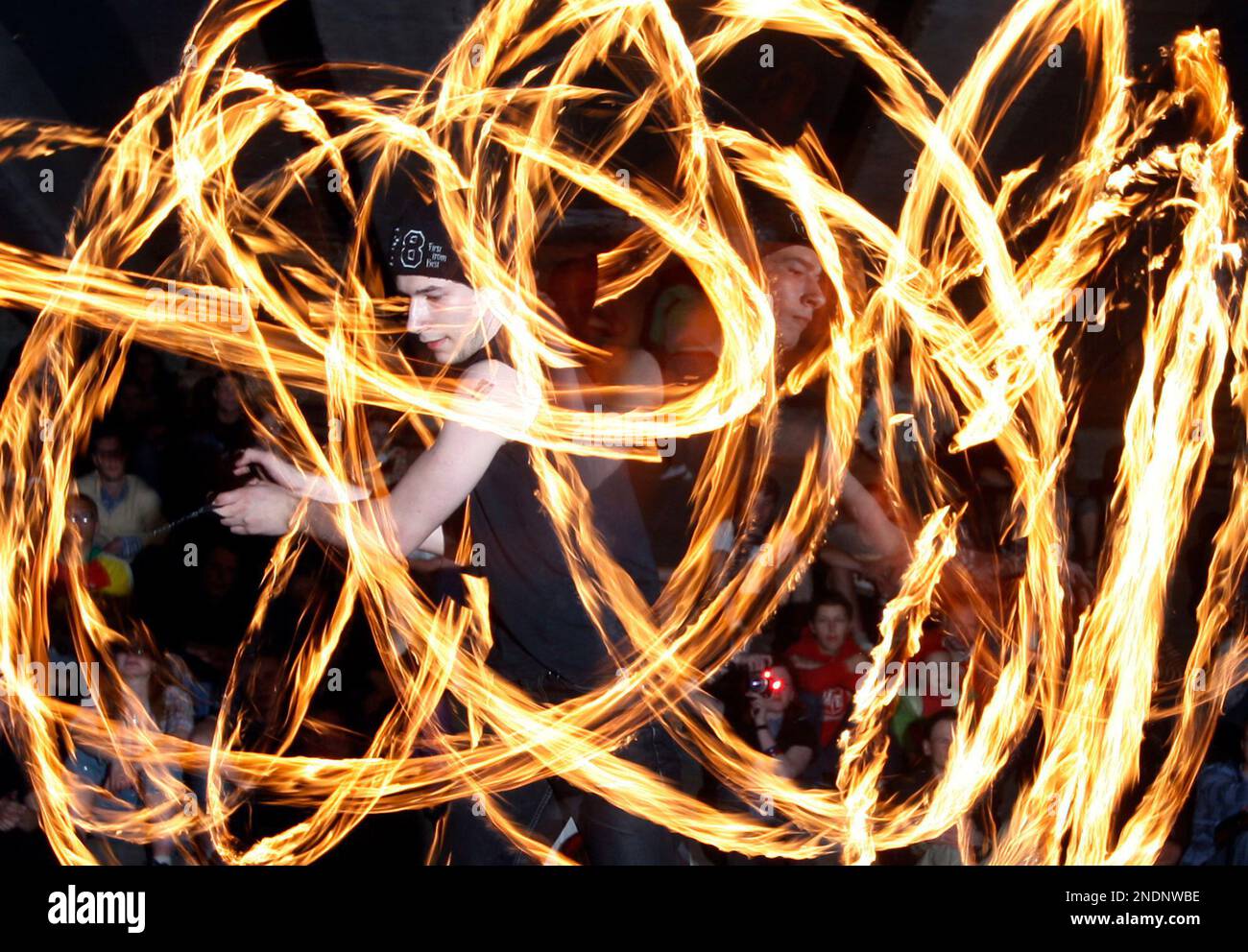 In this late Sunday, May 23, 2010,a participant shows his skills to the ...