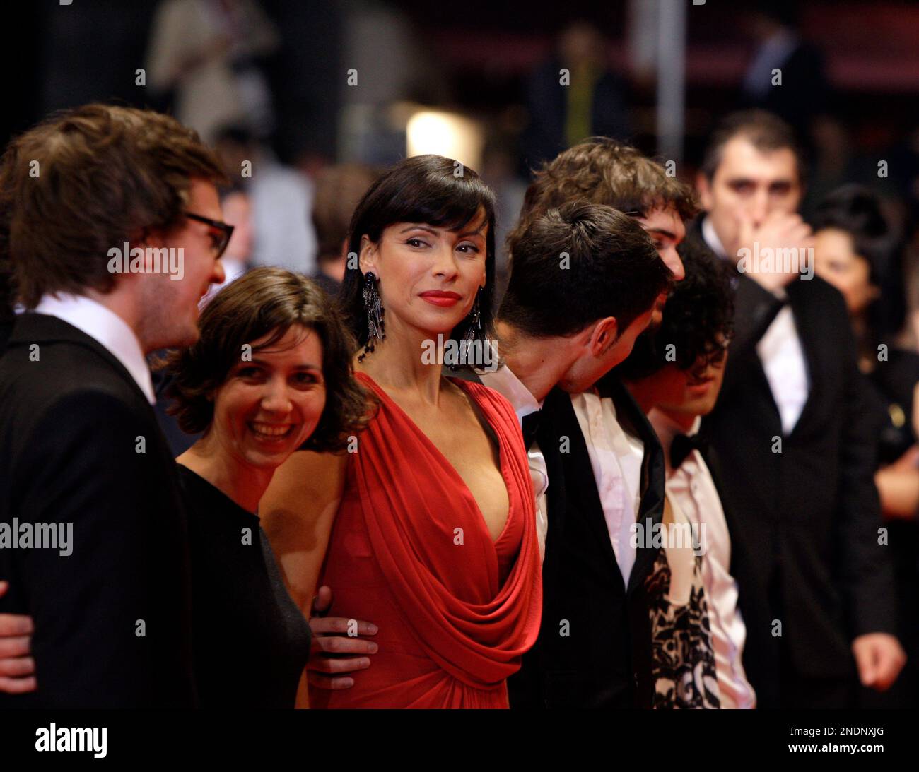 Actress Mathilda May, center, arrives for the the premiere of "Uncle ...