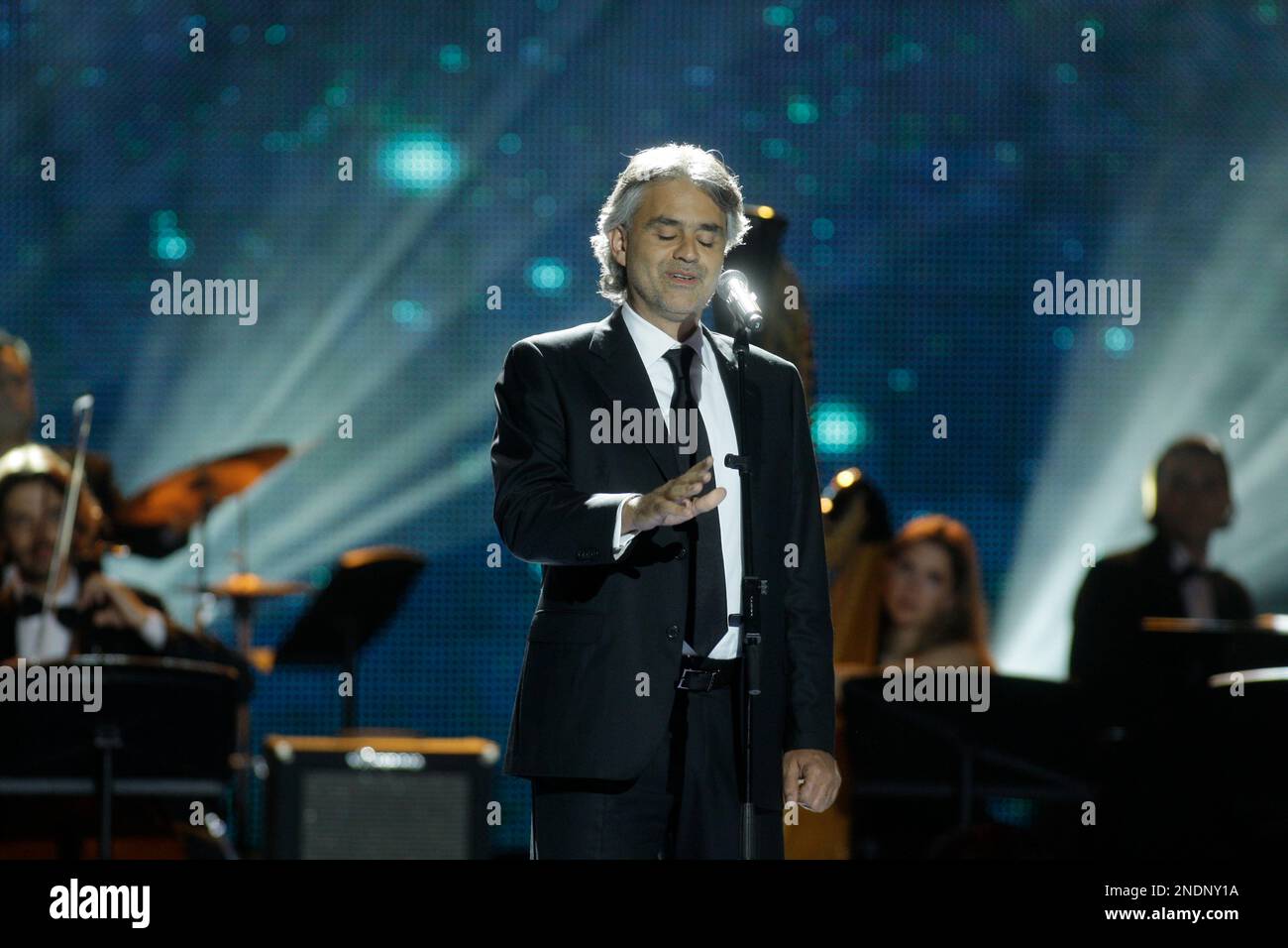 Andrea Bocelli on stage during the World Music Awards, in Monaco ...