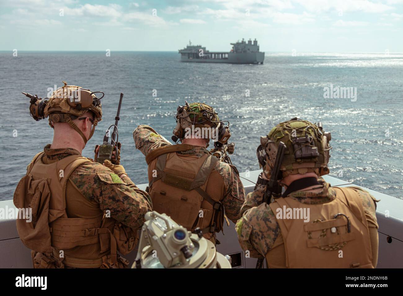 U.S. Marines with Battalion Landing Team 1/4, 31st Marine Expeditionary ...