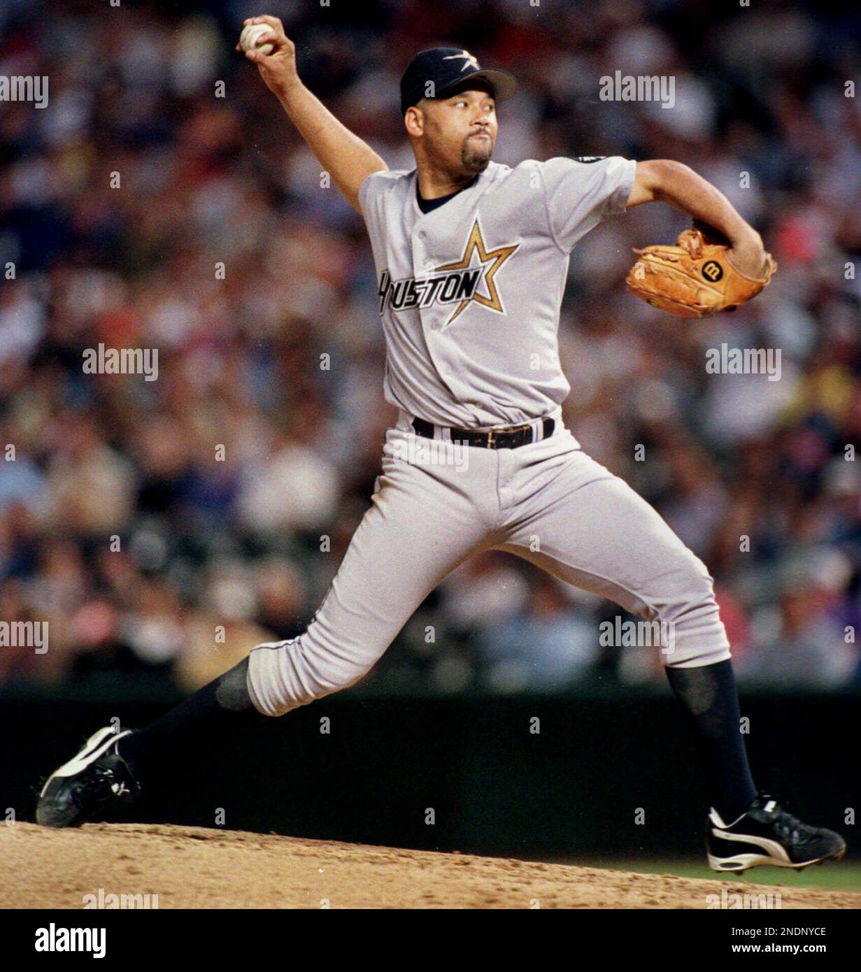 FILE - In this July 27, 1999 file photo, Houston Astros starting ...