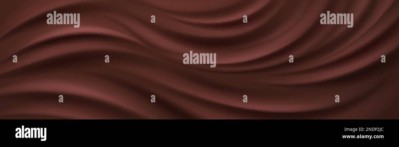 Realistic frozen chocolate texture background with swirl. Horizontal ...