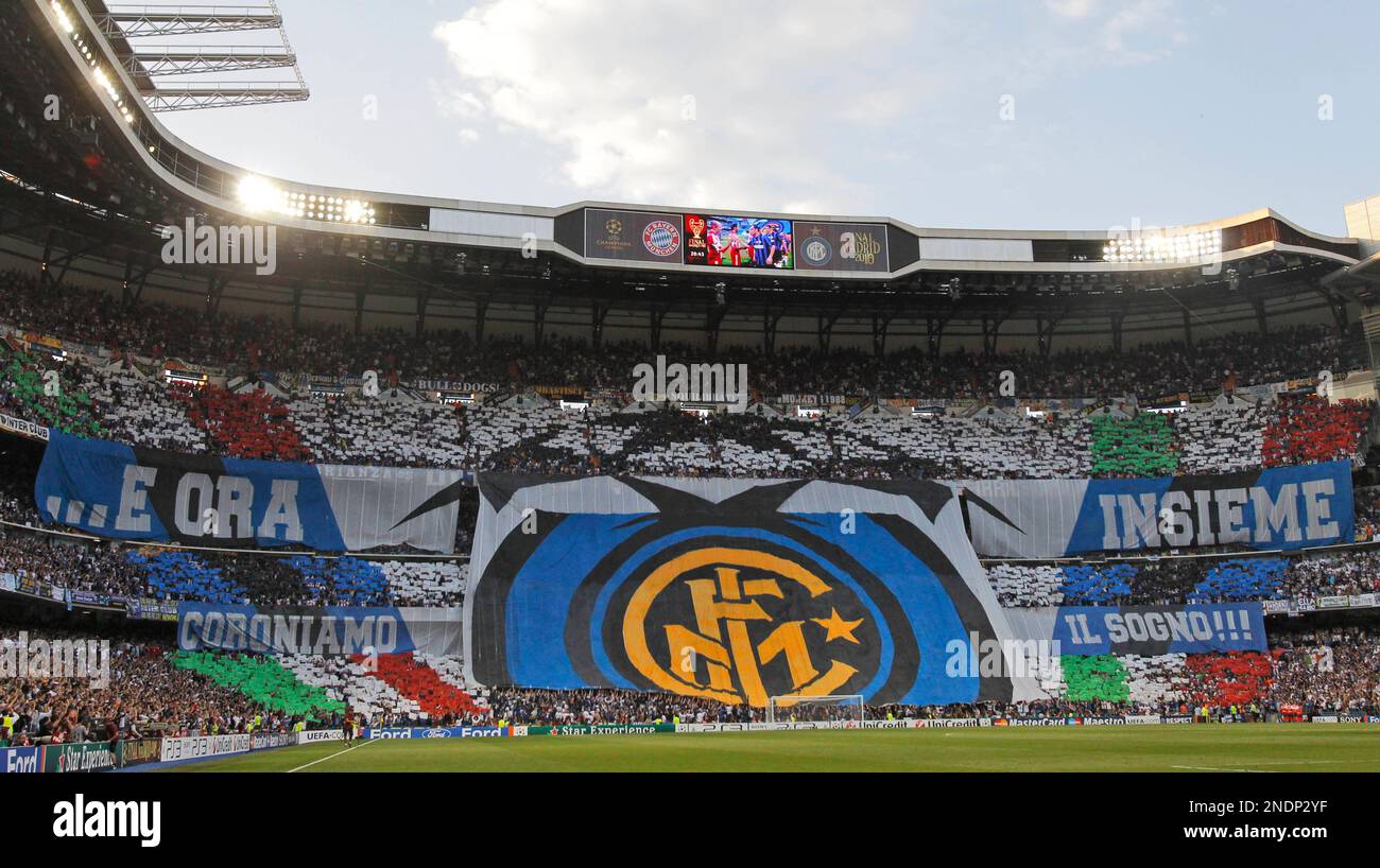 Inter Milan fans before the Champions League final soccer match between ...