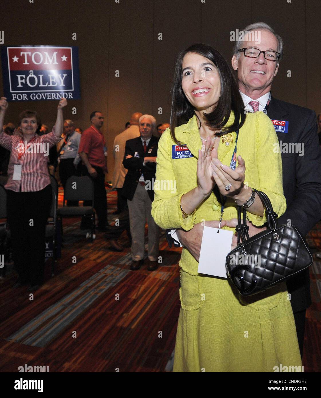 Republican candidate for Governor Tom Foley and wife Leslie Fahrenkopf ...