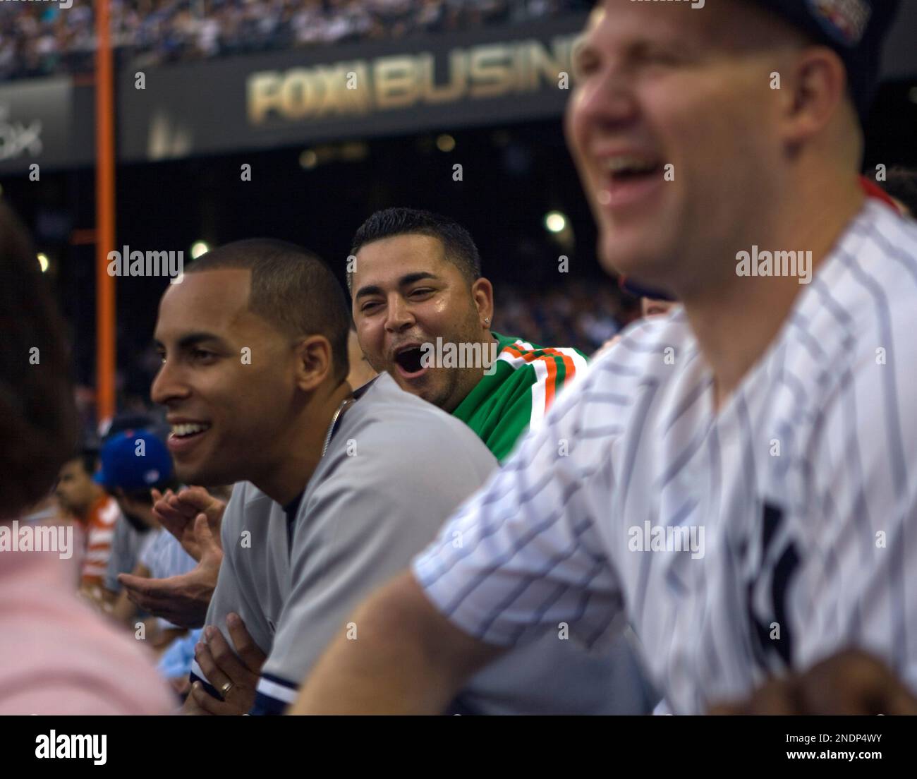 Mets fan Benjamin Ibramovic, 30, center, of Brooklyn, N.Y., taunts ...
