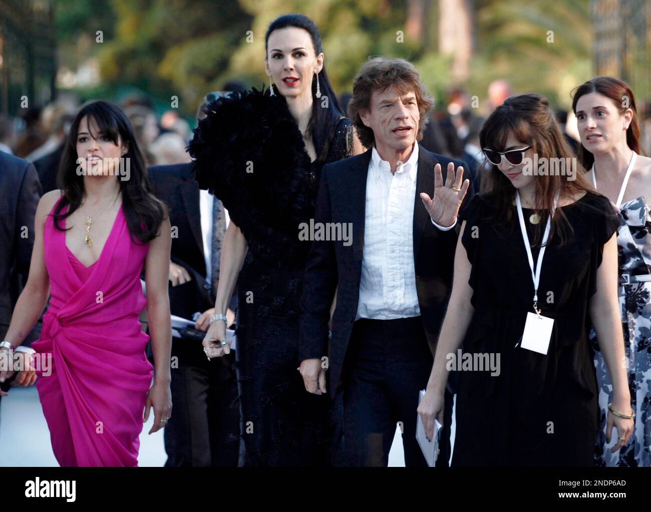 From left to right, Actress Michelle Rodriguez, L'Wren Scott and ...