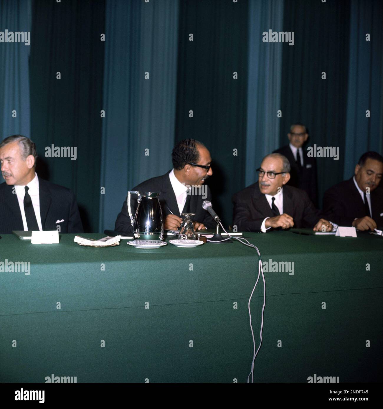 From left to right: Vice President Hussein el Shafei, President Anwar ...