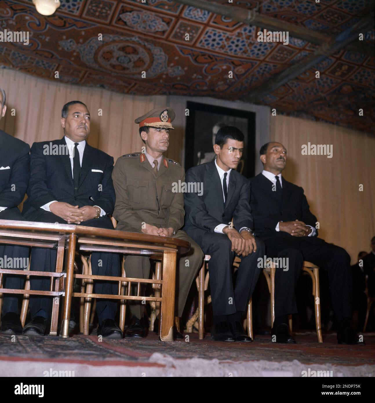 Egyptian President Anwar Sadat, who is also president of the United ...