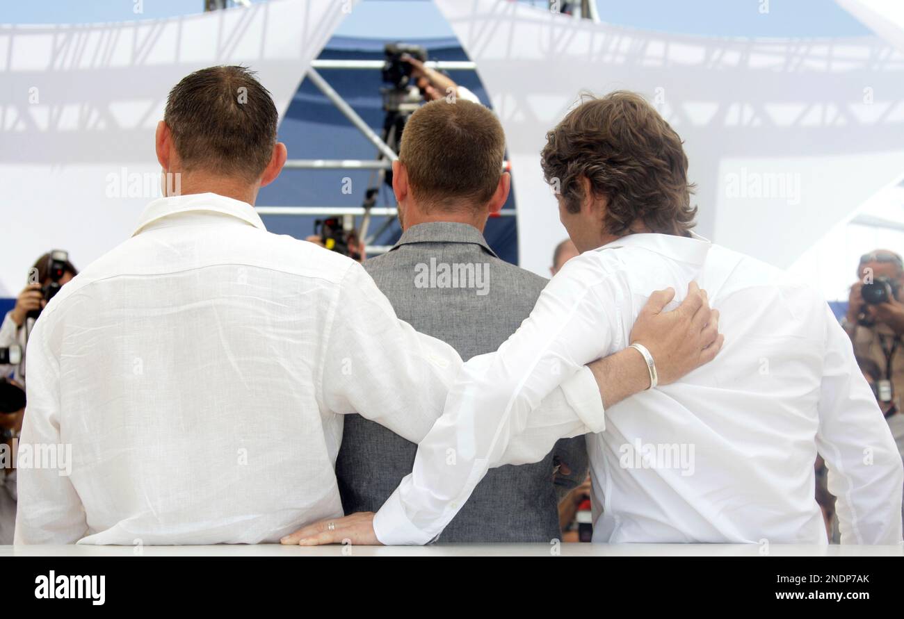 From left, actor Jack Fortune, actor Mark Womack and actor John Bishop ...