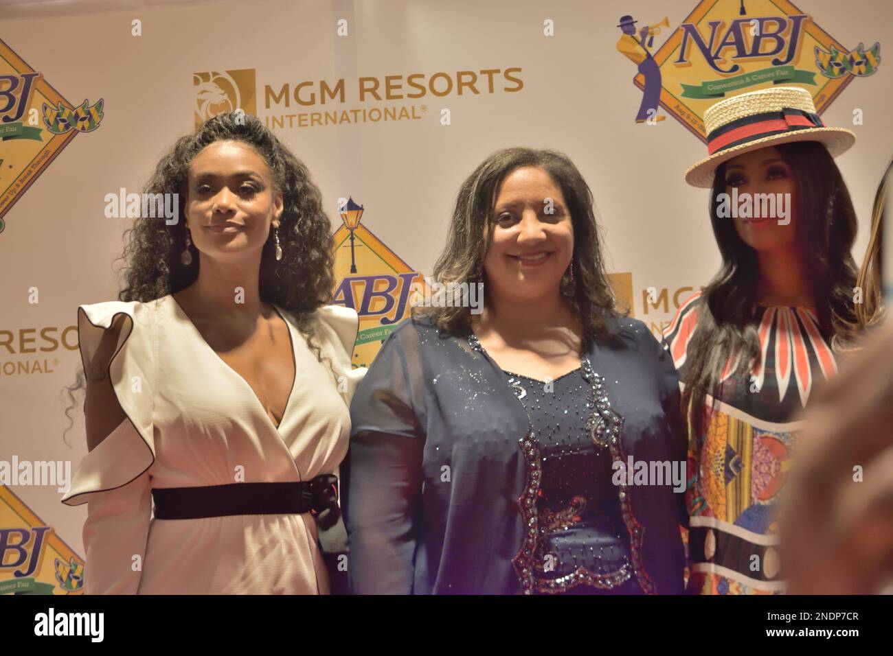 NABJ President Sarah Glover (center) with Tami Roman (left) and Tasha ...