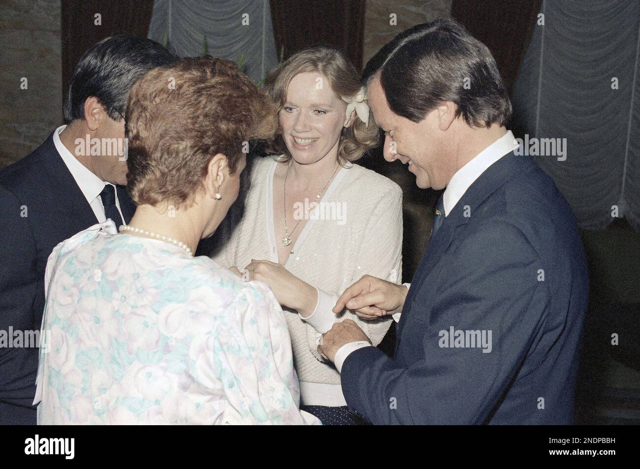 Norwegian Actress Liv Ullmann is married during a civil wedding to ...