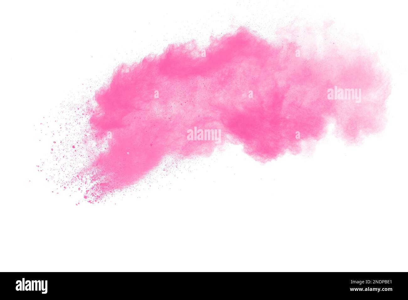 Pink dust particles splash on white background.Pink powder splash Stock ...