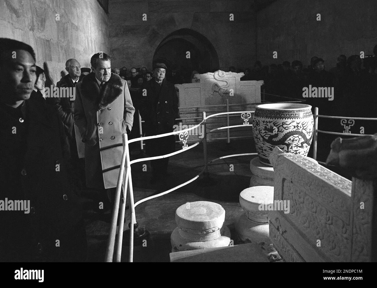 The tomb of Wan Li, emperor during the Ming dynasty, is inspected by ...