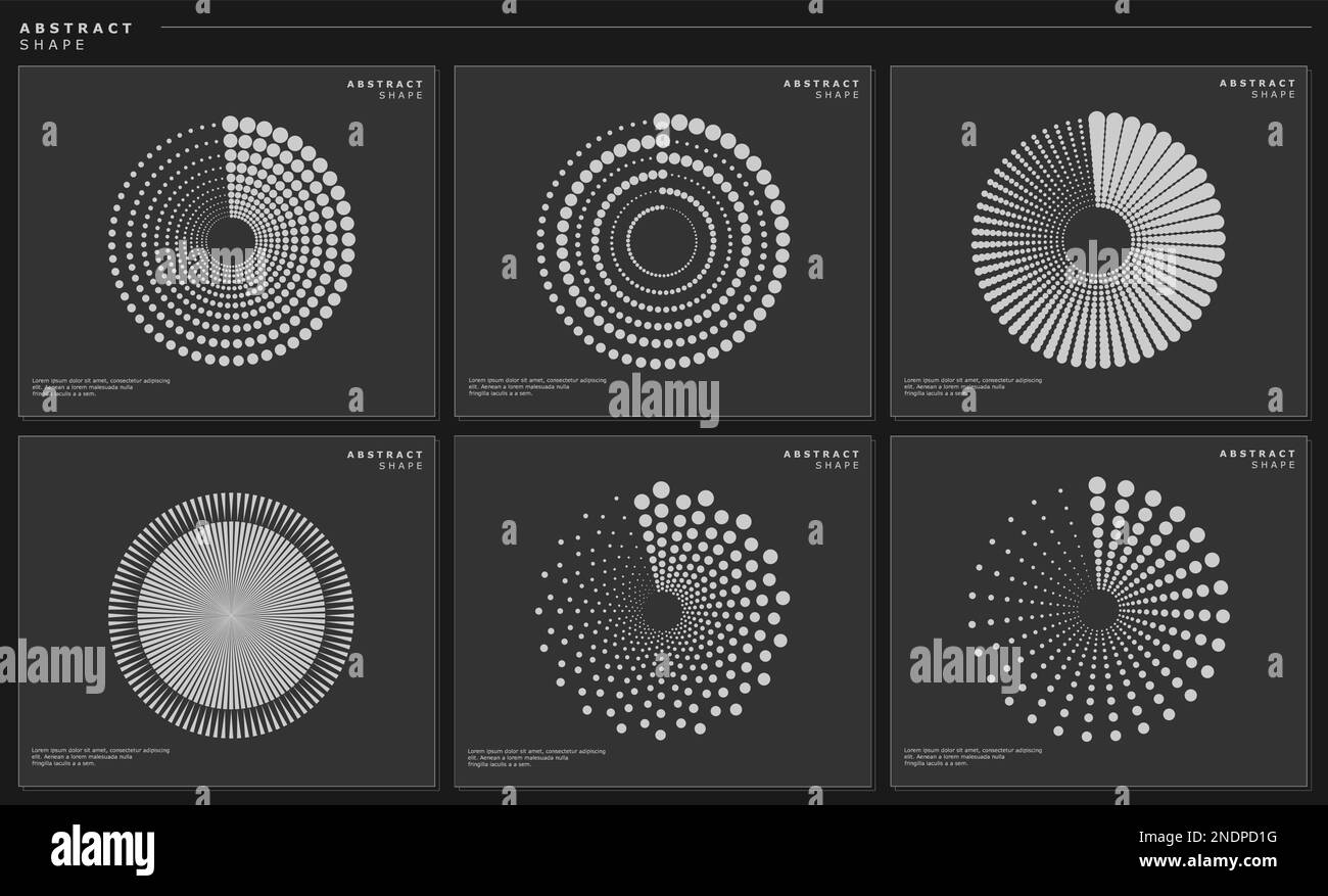 Modern abstract circle sphere logo design template. Digital halftone ...