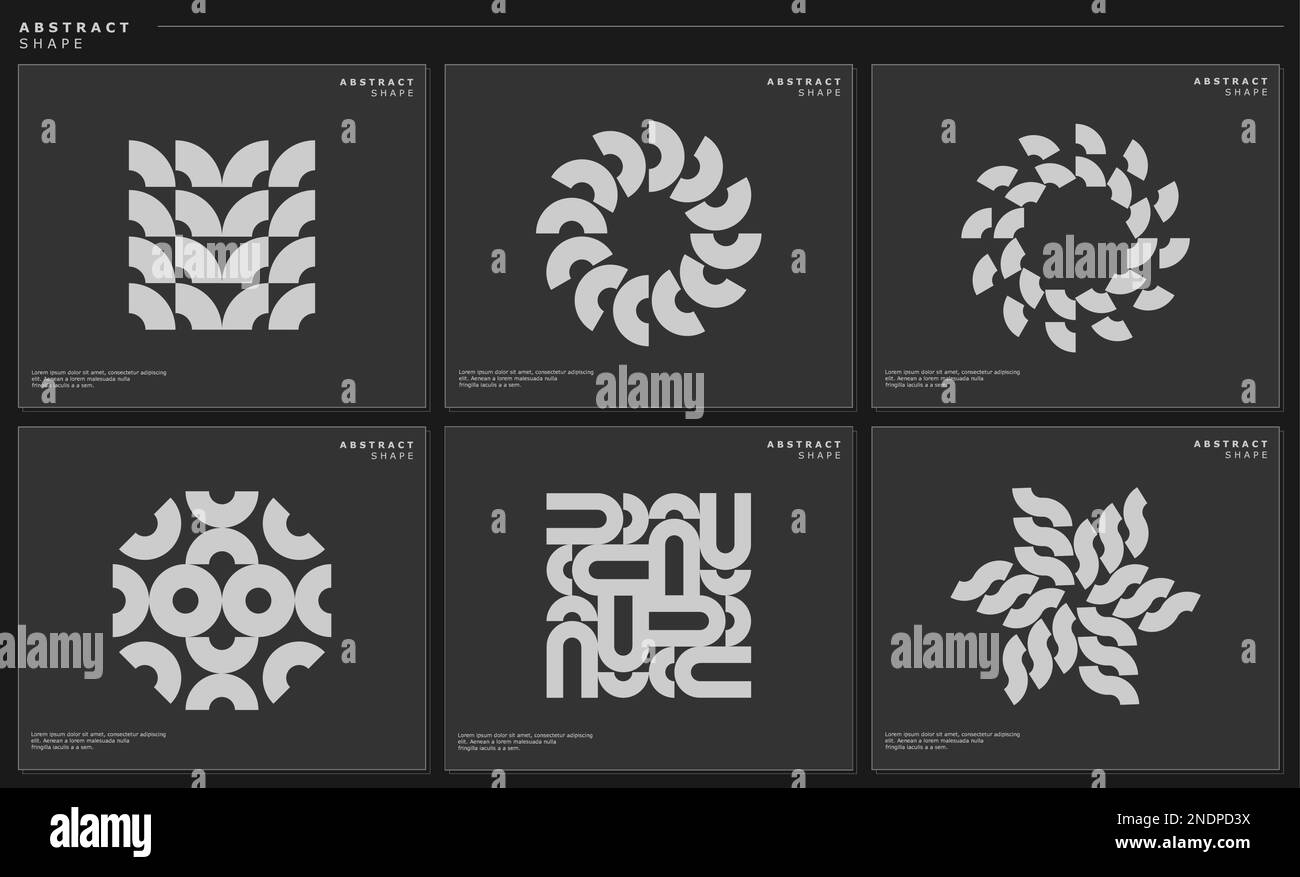 Collection of abstract line circle logo vector. Digital line logo ...