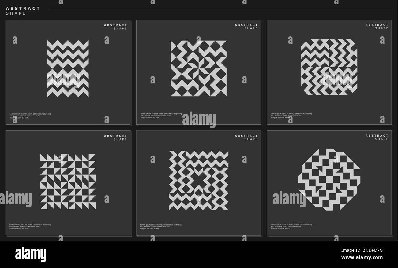 Abstract zigzag lines design template set. Modern stripe line graphic vector Stock Vector Image ...