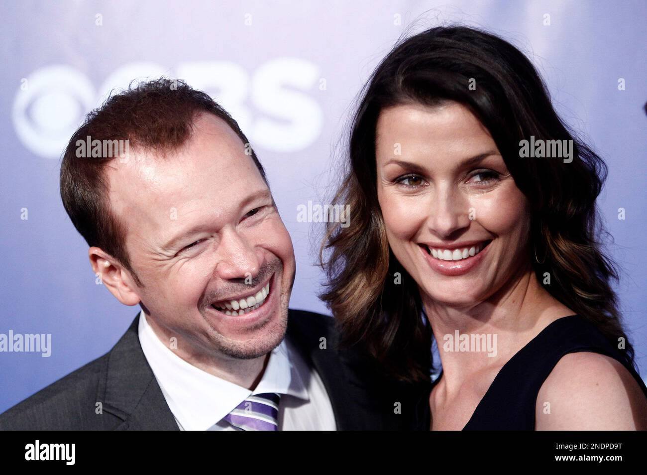 Donnie Wahlberg and Bridget Moynahan attends the CBS Upfront ...