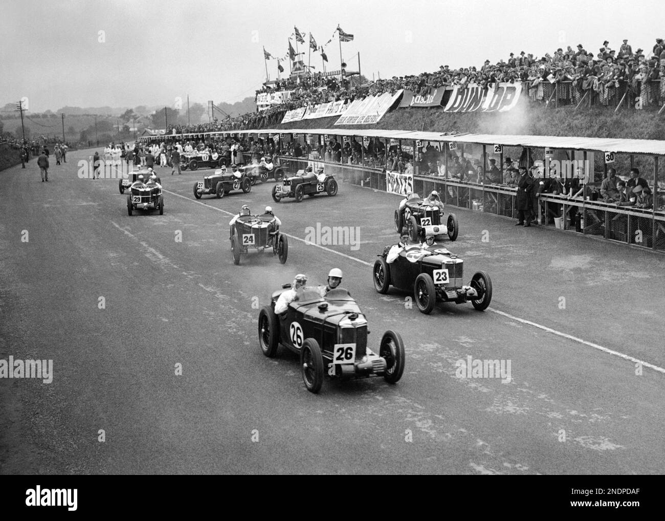 The start of the Great Tourist Trophy motor race at Ulster on Sept. 2 ...