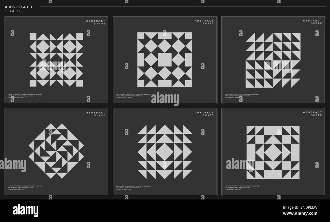 Modern basic shape abstract tile logo design template. Basic object ...