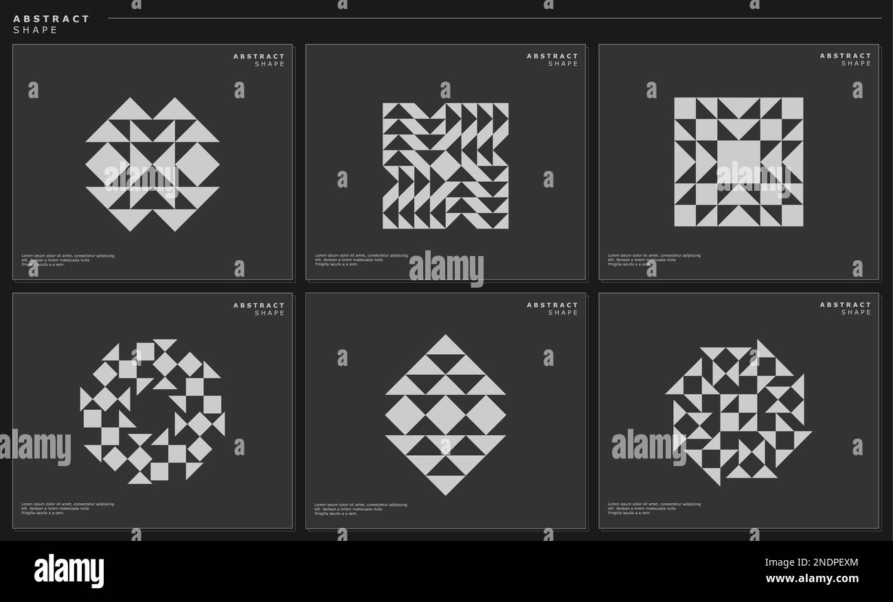 Basic shape elements logo graphic vector. Modern sharp abstract design set Stock Vector Image ...