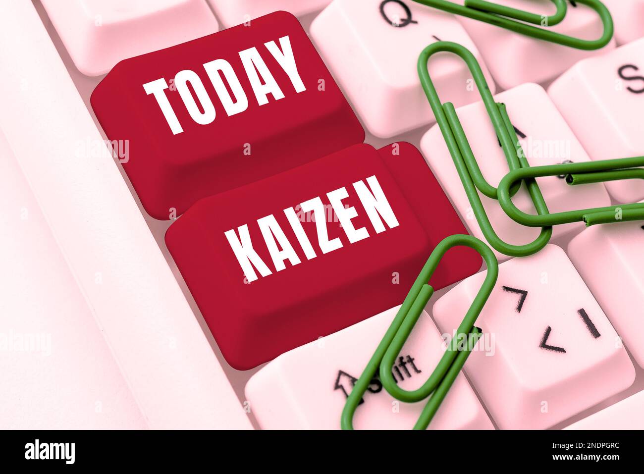 Hand writing sign Kaizen. Word Written on a Japanese business ...