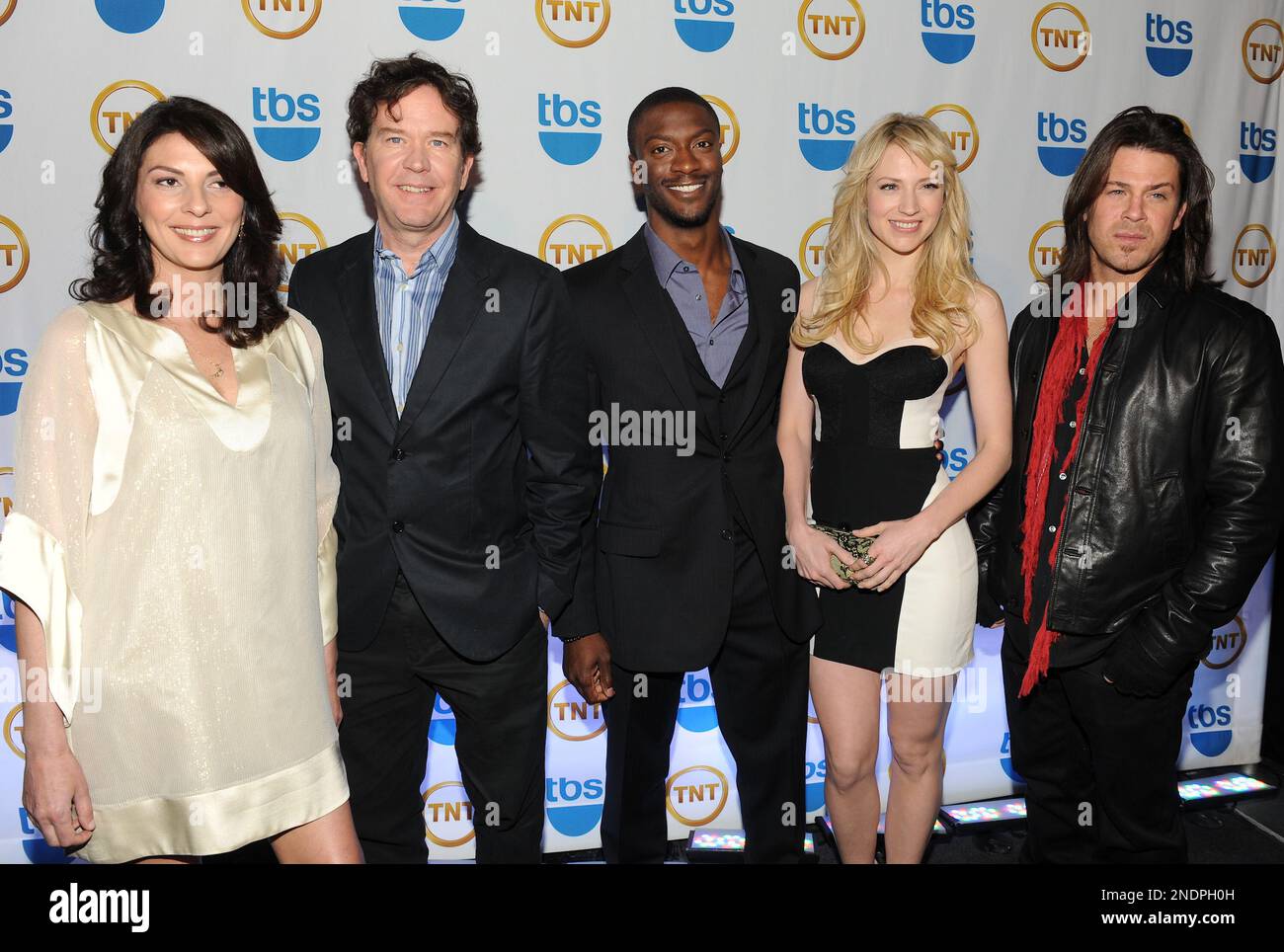 The cast of 'Leverage', from left, Gina Bellman, Timothy Hutton, Aldis ...