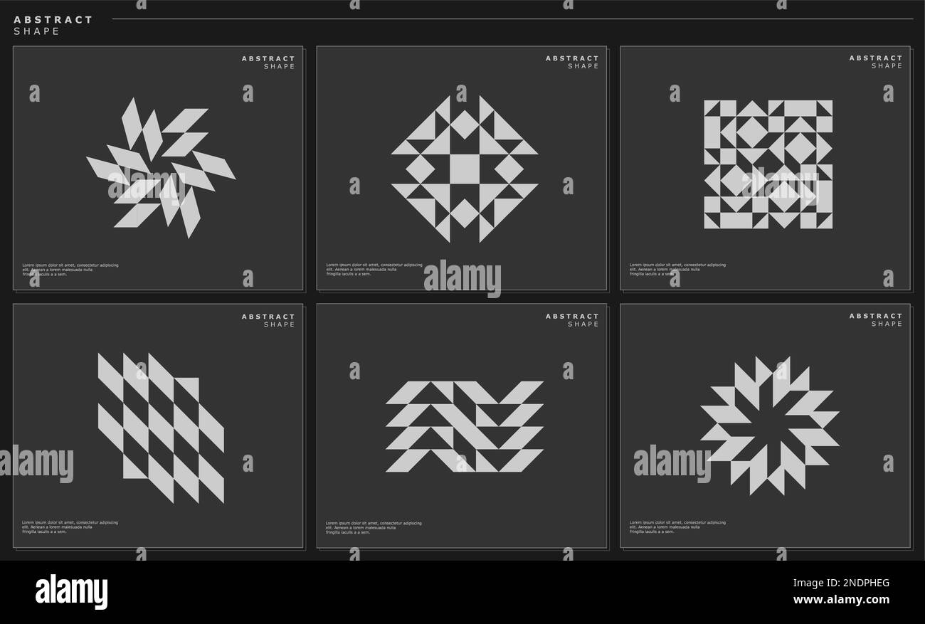 Abstract Line Logo Design Template Set Modern Stripe Line Logo Graphic Vector Stock Vector