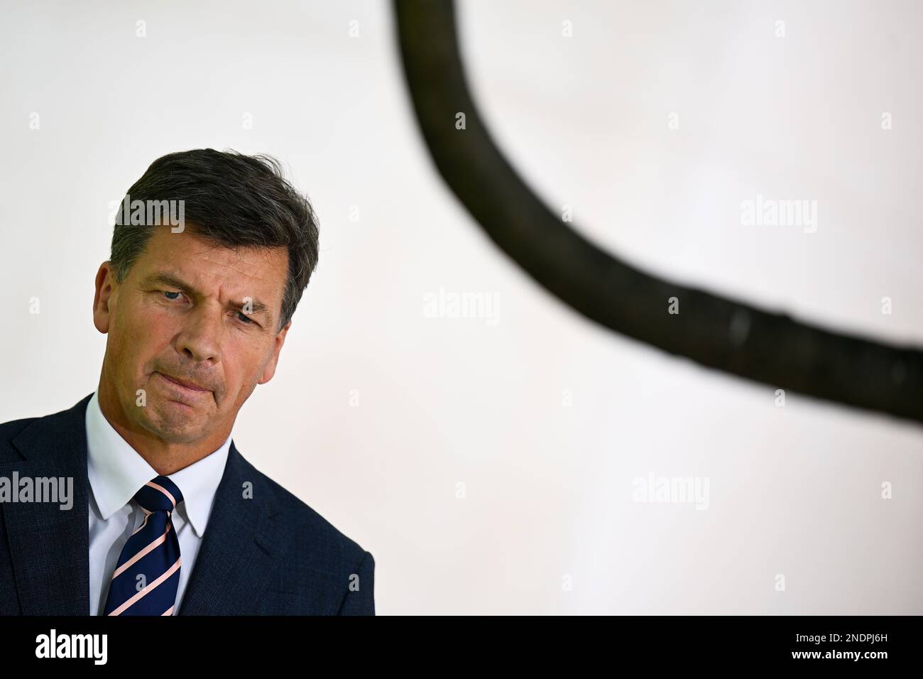 Shadow Treasurer Angus Taylor speaks to media during a press conference ...