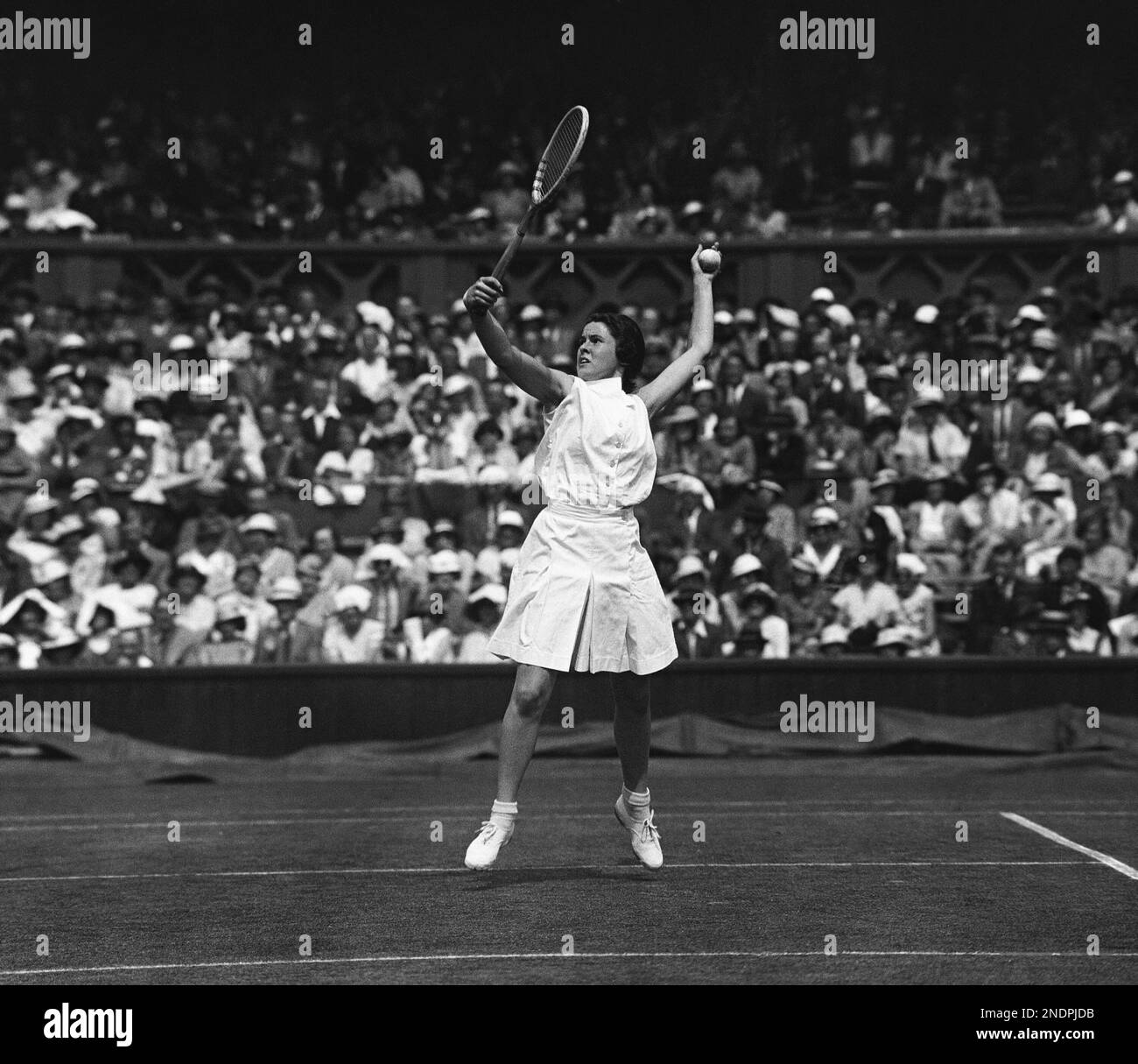 American tennis player Sarah Palfrey at Wimbledon, London on July 3 ...