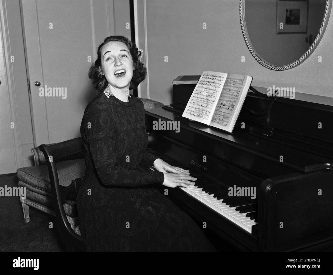 Opera Singer Rise Stevens, soon to make her debut at the Metropolitan ...