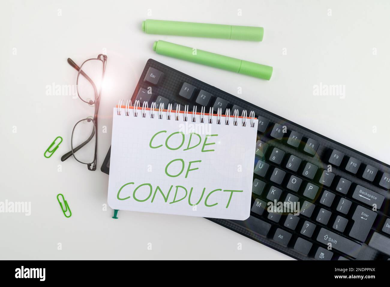 Conceptual display Code Of Conduct. Conceptual photo Ethics rules moral ...