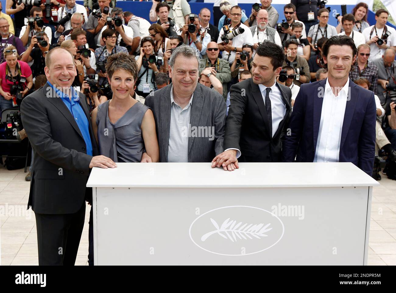 From right, actor Luke Evans, actor Dominic Cooper, director Stephen ...