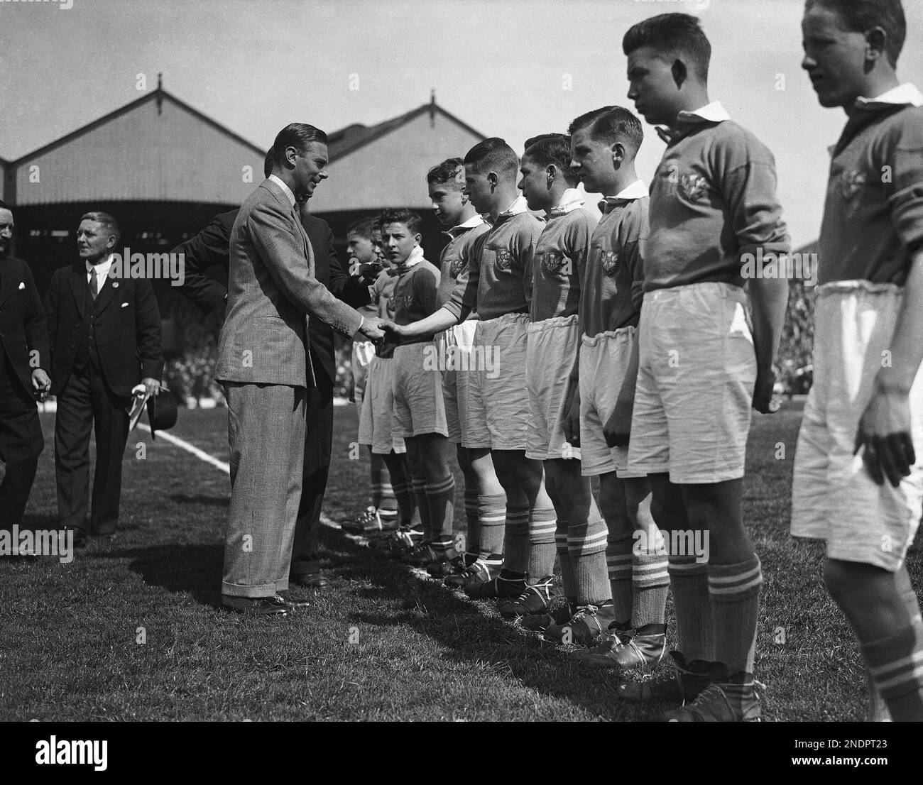 Britain's Prince Albert, The Duke of York greeting the Scottish team ...