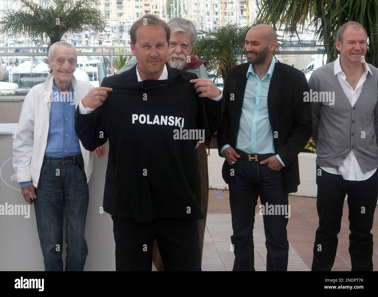 From left, actor Jacques Herlin, director Xavier Beauvois, actor ...