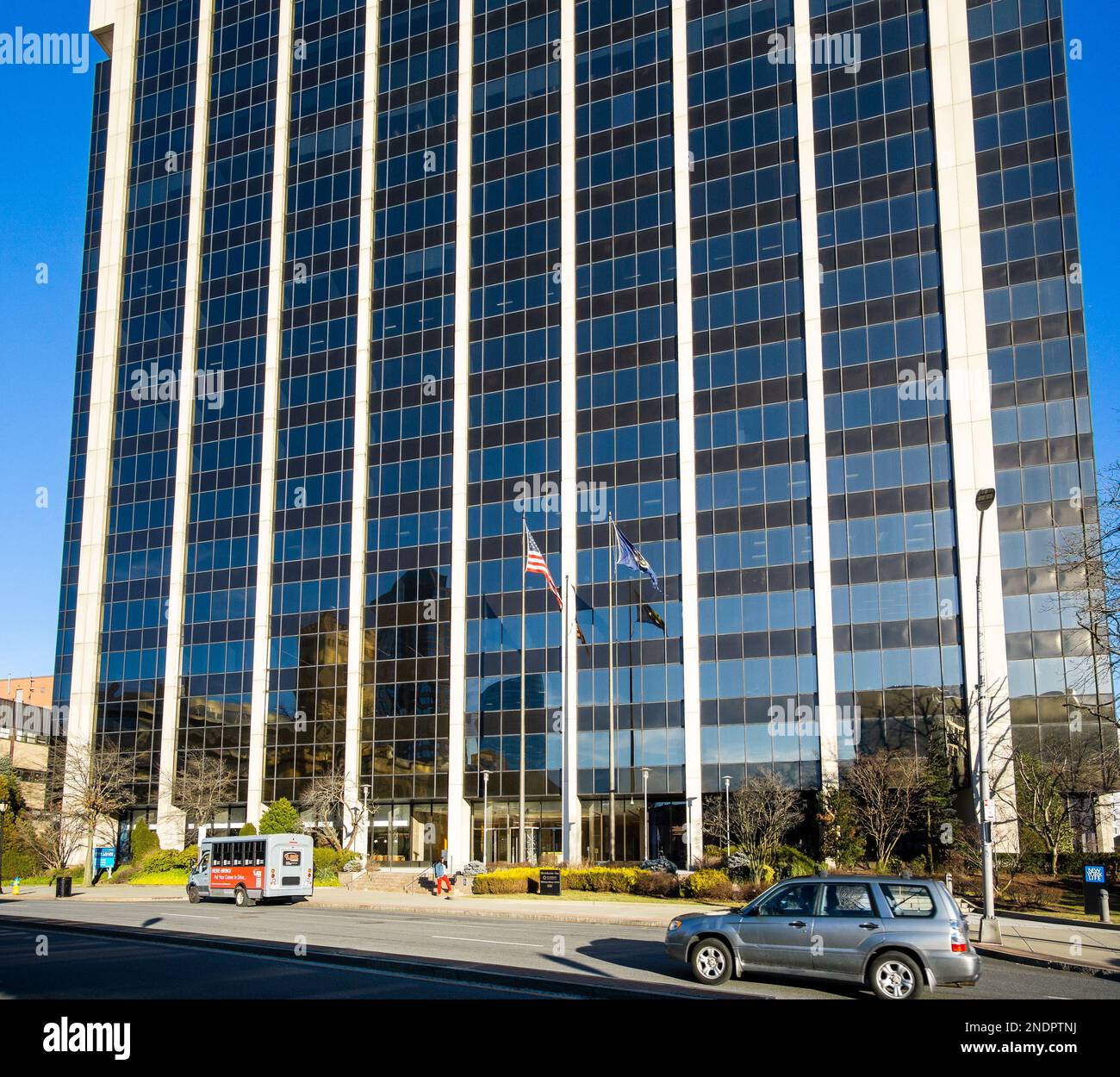 White Plains, NY - USA - Feb 10, 2023 Closeup View of the iconic 21 ...
