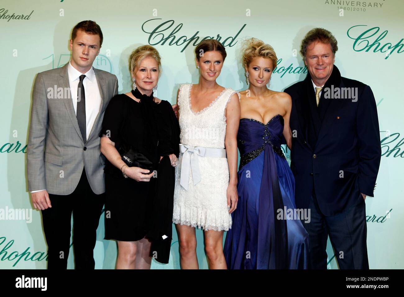 From left, Barron Nicholas Hilton, Kathy Hilton, Nicky Hilton, Paris ...