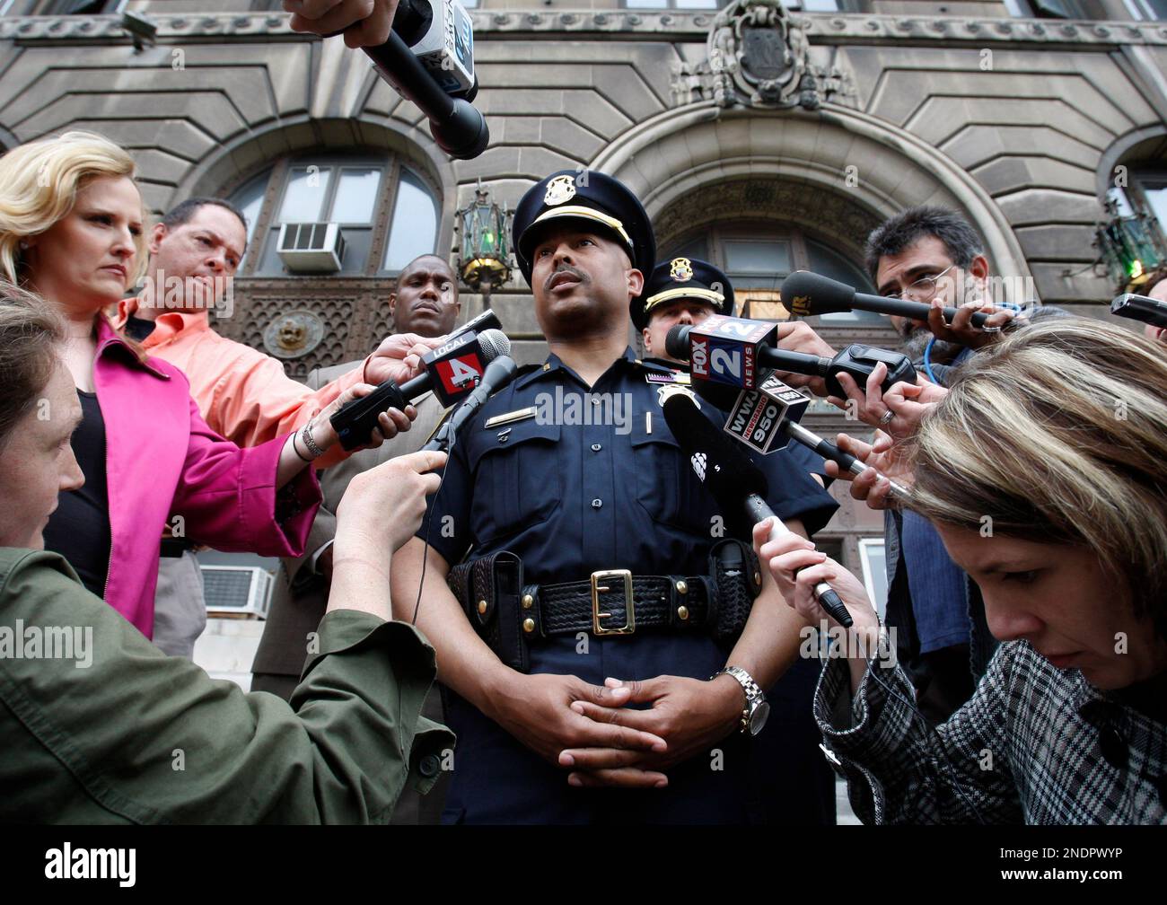 Detroit Police Department Assistant Chief Ralph Godbee addresses the ...