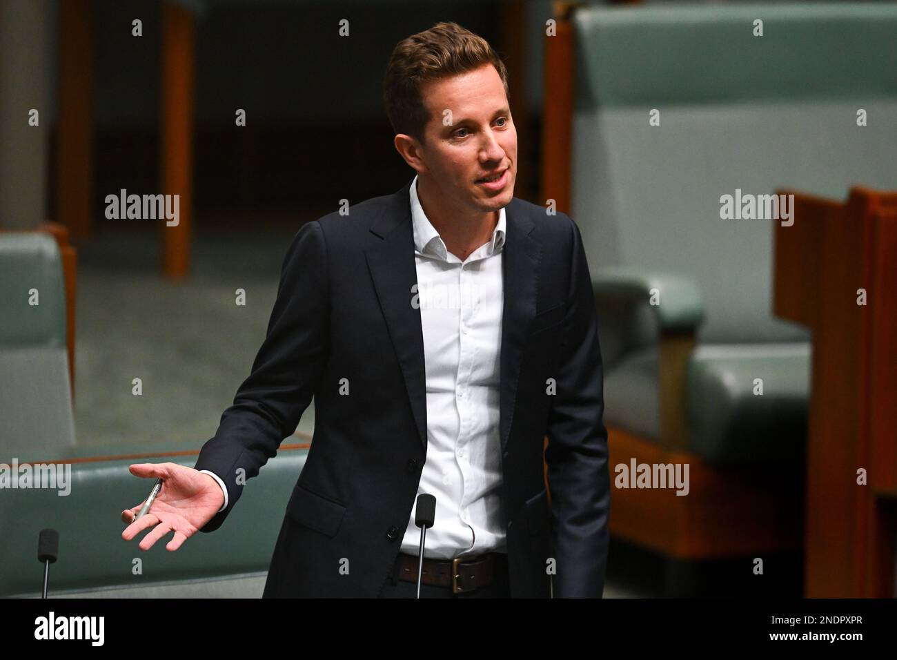 Australian Greens member for Griffith Max Chandler-Mather speaks during ...