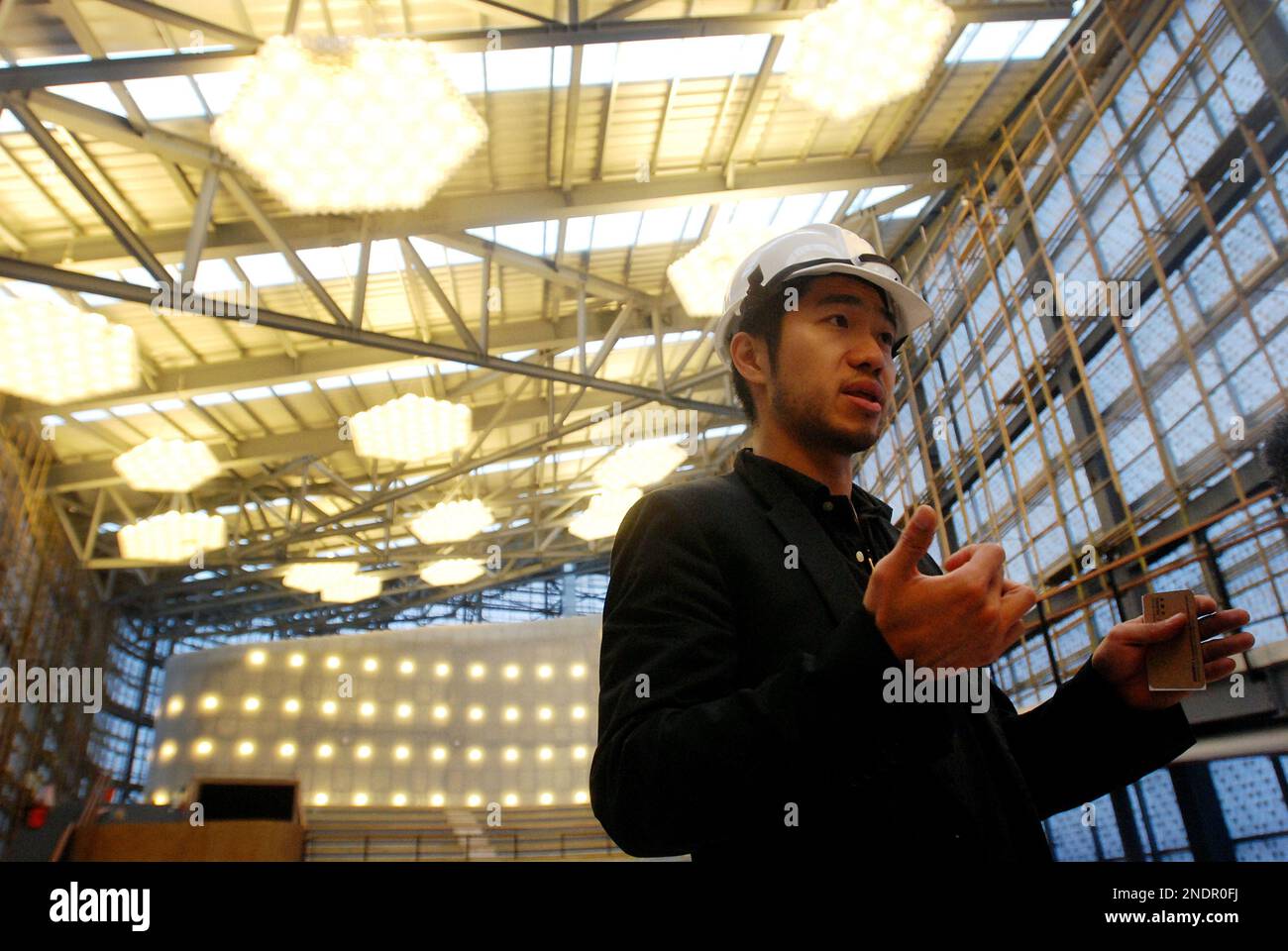 In this photo taken Tuesday, May 11, 2010, architect Arthur Huang ...