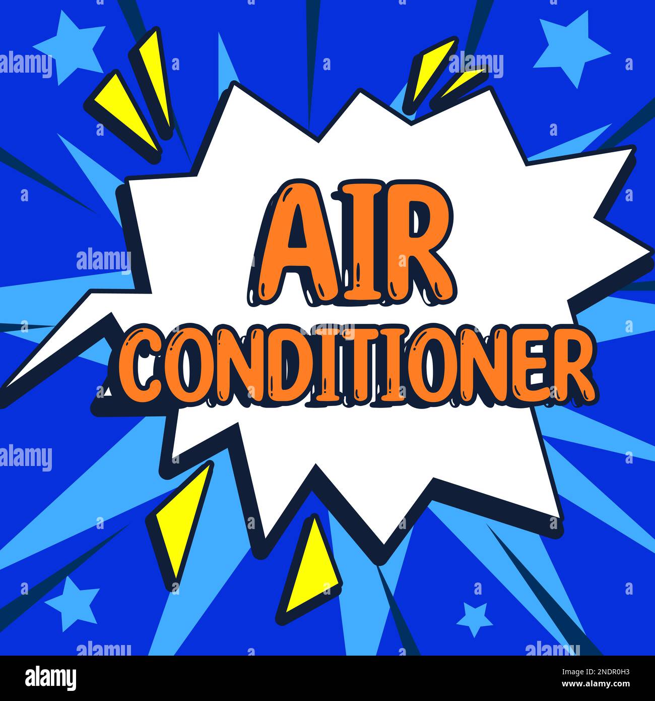 Sign displaying Air Conditioner. Word for apparatus for washing air and ...