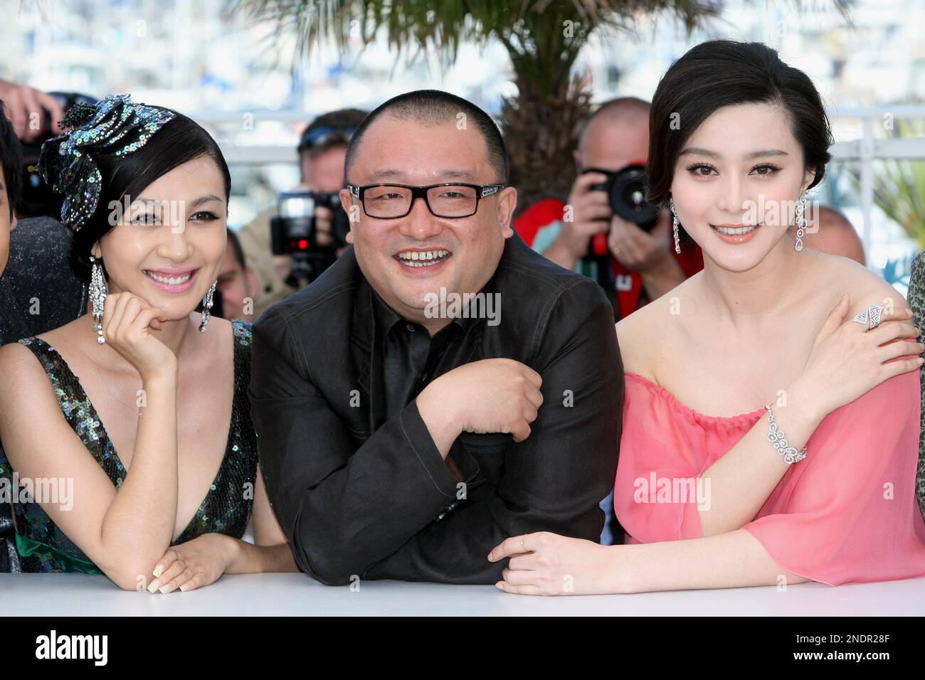 Actress Li Feier, left, director Wang Xiaoshuai and Fan Bingbing pose ...